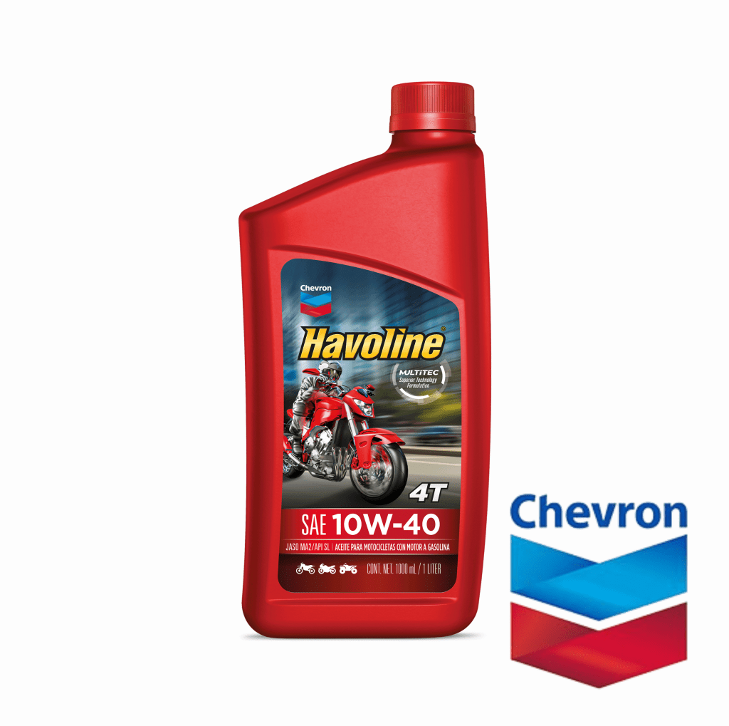 CHEVRON HAVOLINE SUPER MOTORCYCLE OIL 4T 10W40 SL CAJA X 12/1 LTR - Tire City